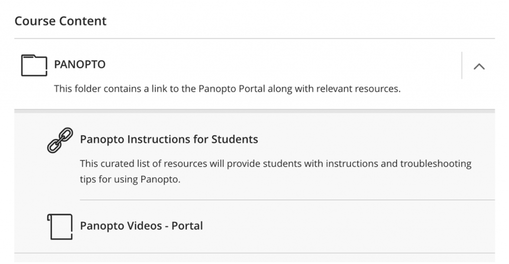 Instructions for Students – Humber Panopto